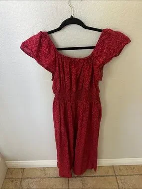 Universal Thread | Dresses | Red Puffsleeve Midi Dress Women | Poshmark